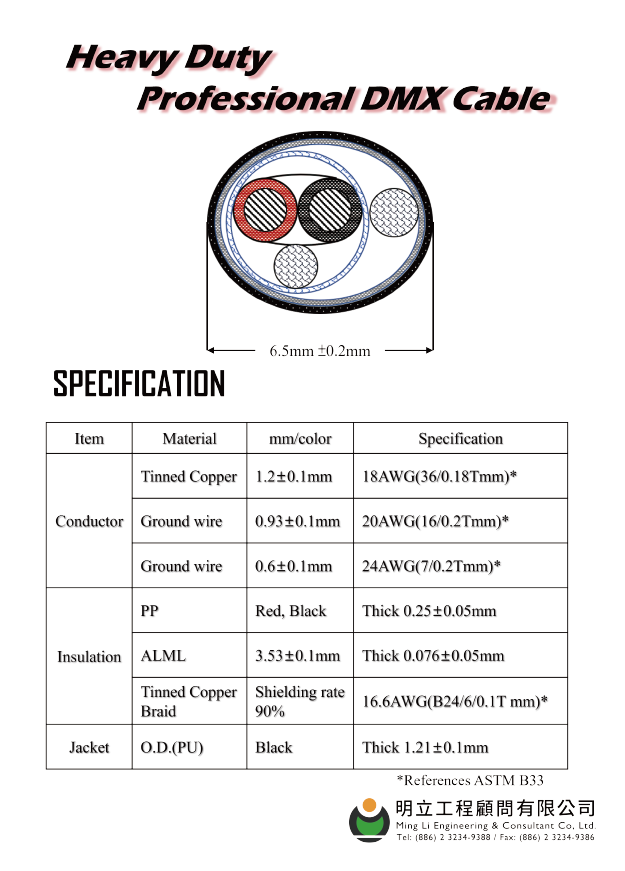 DMX Cable | Ming Li Engineering & Consultant Co, Ltd.｜Professional ...